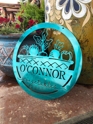 Vegetable Garden Customized Metal Sign | Langley Metal Works