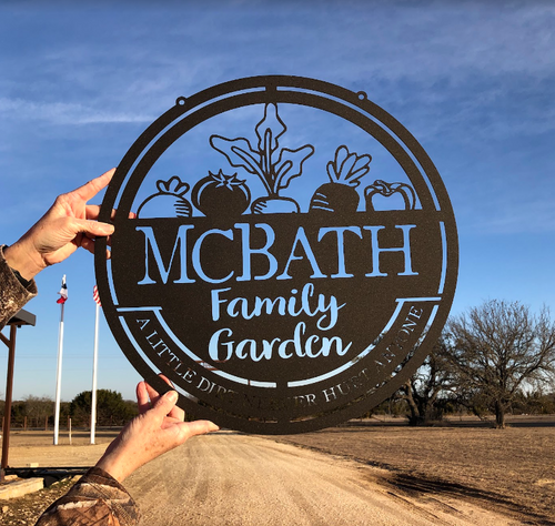 Custom Steel Family Garden Sign | Langley Metal Works