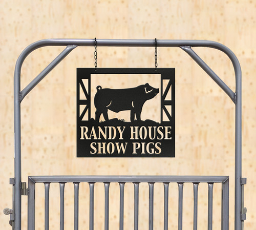Show Pig Metal Sign | Langley Metal Works