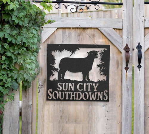 Southdown Sheep Metal Farm Sign | Langley Metal Works