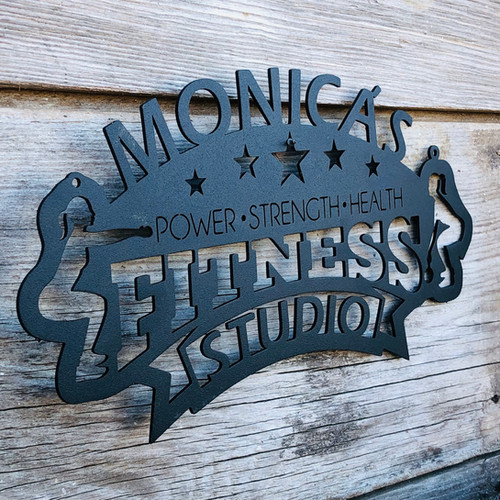 Custom Women's Fitness Metal Sign | Langley Metal Works
