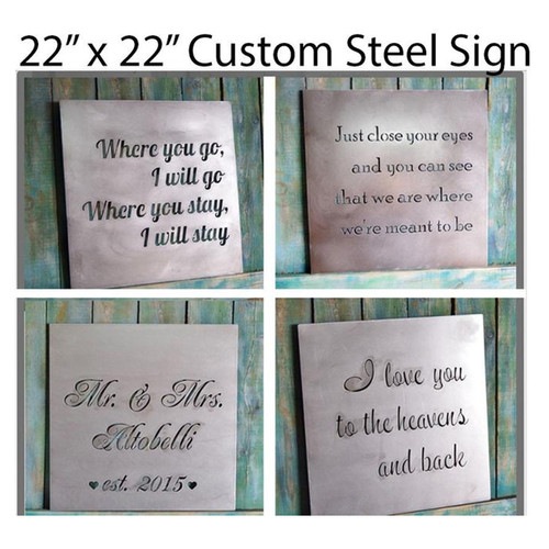 Anniversary gift, Custom Metal Quote Sign and Sayings, Inspirational ...