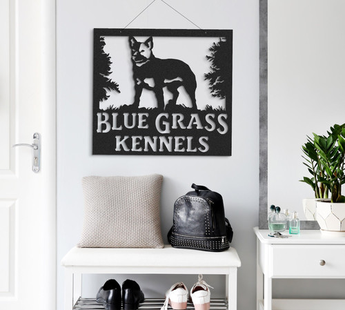 Heeler Custom Indoor or Outdoor Metal Dog Sign | Langley Metal Works