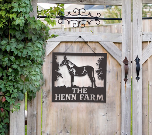 Custom Mule Farm Sign | Langley Metal Works