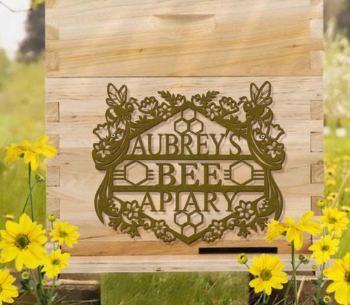 Personalized Metal Apiary Sign, Custom Bee Keeper Gifts | Langley Metal ...