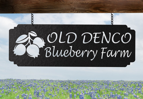 Blueberry Farm Custom Metal Sign | Langley Metal Works