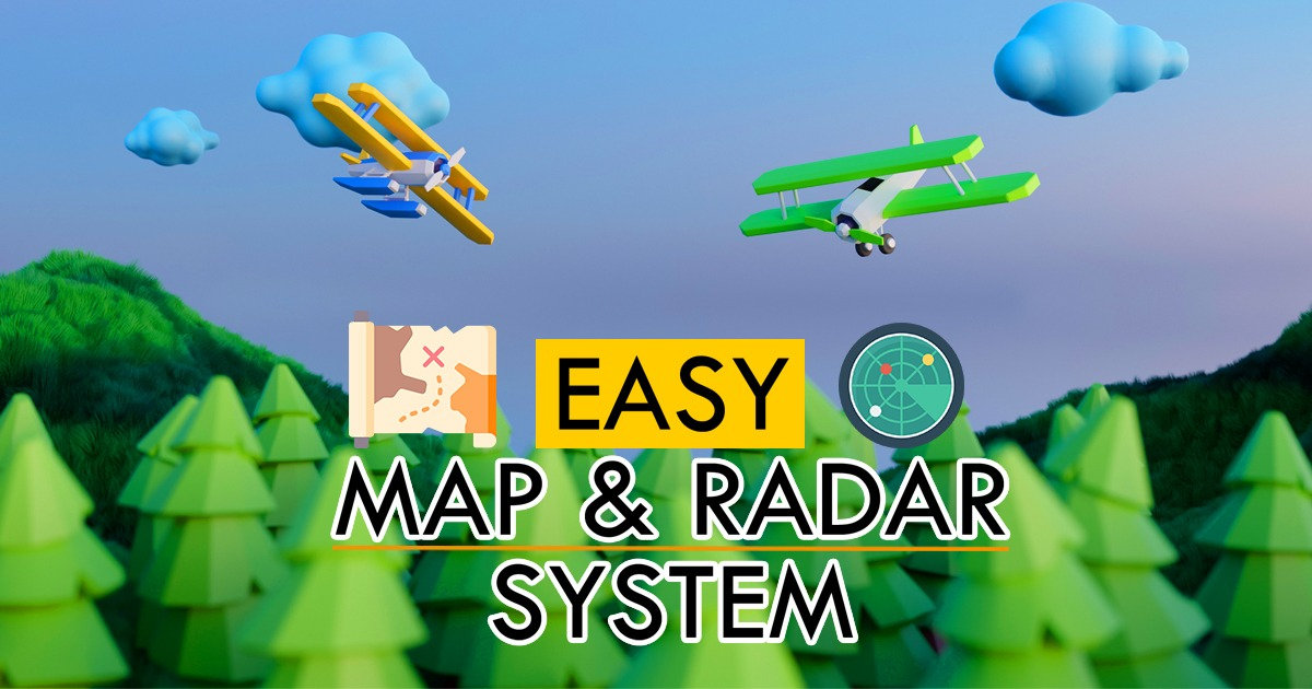 Easy Map, Radar and Navigation System | Unity Templates