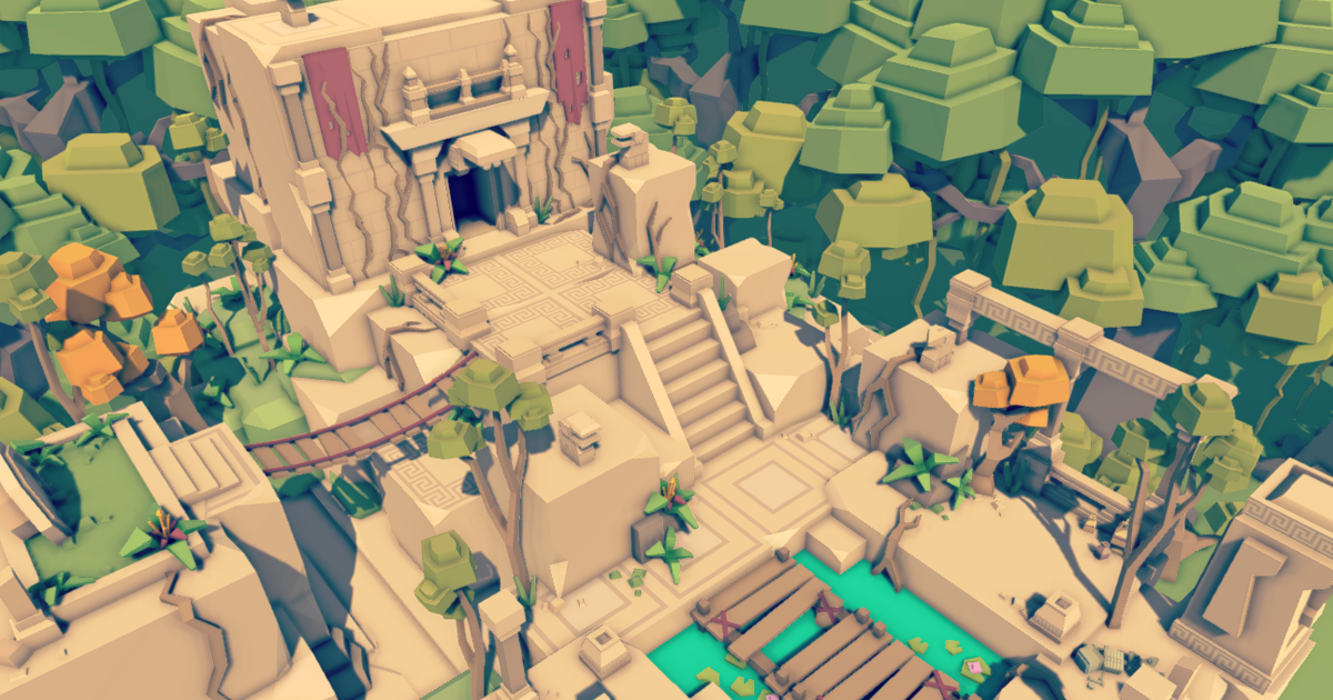 Simple Temples - Cartoon Assets | Unity Templates