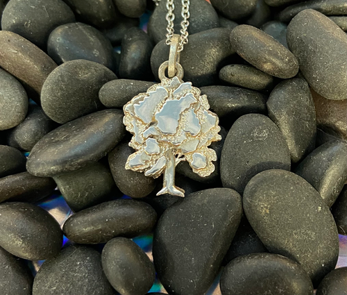 Silver Oak Tree Pendant | jewelry-set-in-stone