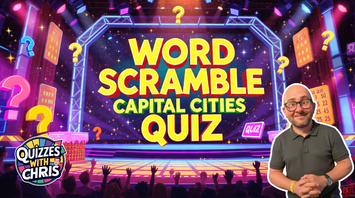 Word Scramble Capital Cities Quiz