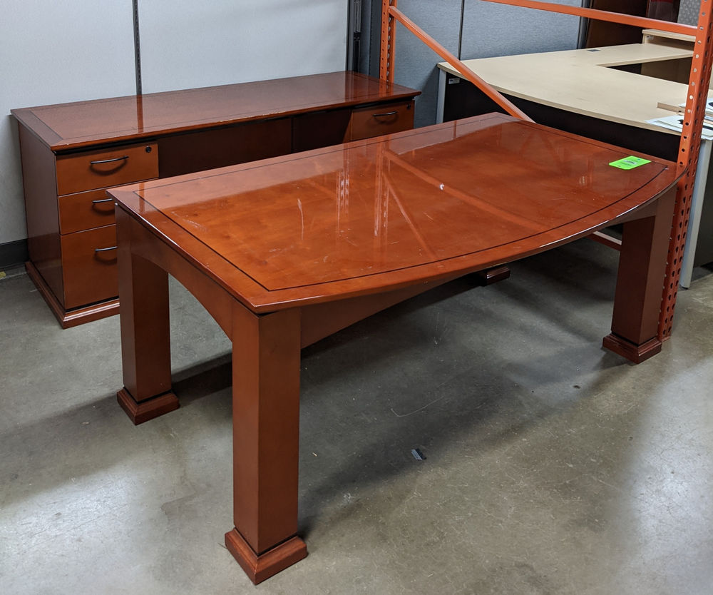 Cherryman Table Desk and Credenza