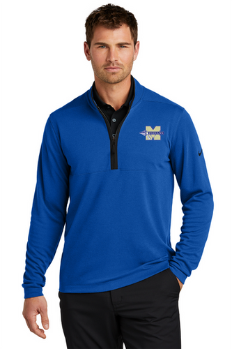McEachern - NKDX6702 Nike Textured 1/2-Zip Cover-Up - Gym Blue ...