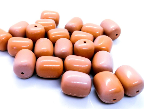Large Glazed 2-Tone Column Bead 20x17mm - Pack of 10 | Bead Crazy