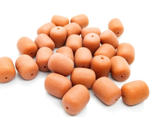 Large Matt Finish Column Bead 20x17mm - Terracotta - Pack of 10 | Bead ...