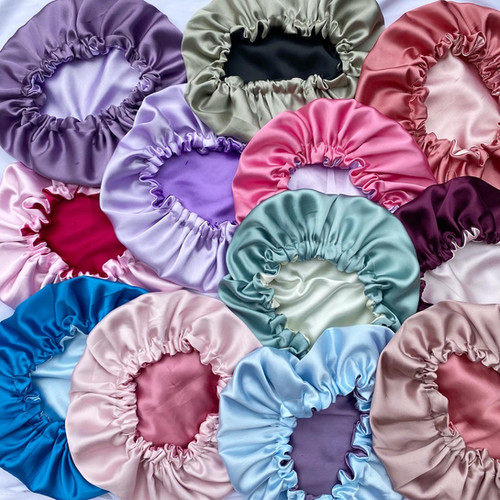 REVERSIBLE SATIN BONNETS (dual colour) | scrunchies&bows