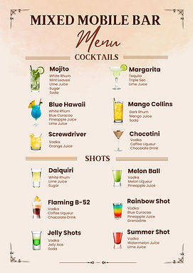 Mixed Mobile Bar - Unlimited packages