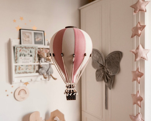 Decorative Hot Air Balloon - Powder Pink & Cream | KidsFavorites