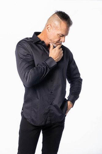 Black Patterned Shirt | Stefano R.