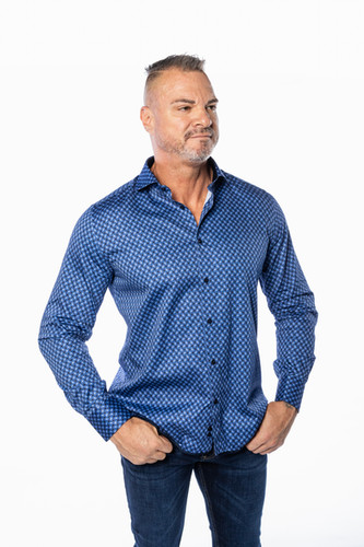 Blue Weave Patterned Shirt | Stefano R.