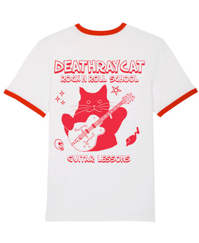 DEATHRAYCAT GUITAR LESSONS T SHIRT | X Ray Cat Trio