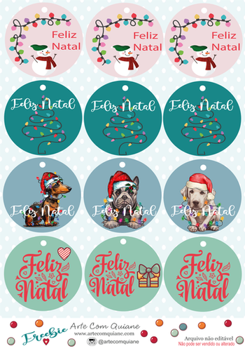 [Freebie] Tag Feliz Natal | Quiane Paper Design