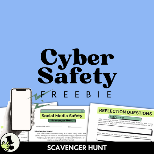 Social Media Safety Activity FREEBIE!! Cyber Safety for Middle + High ...