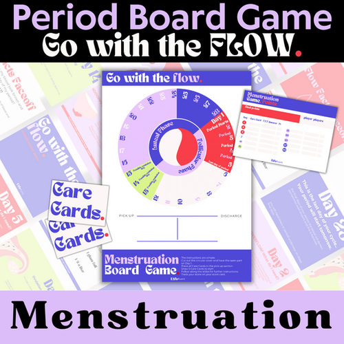 Menstruation Board Game - Track 28 Day Period Cycle - Sexual Health For ...