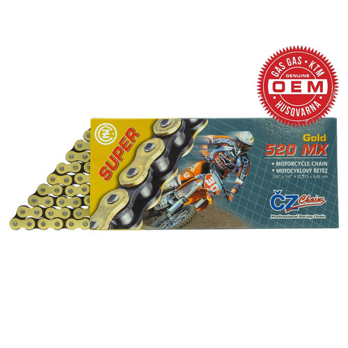 CHAIN CZ 520 Gold Heavy Duty MX Race Chain 120 Links | Moto Essentials