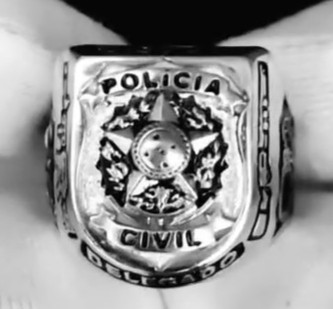 Anel Delegado - Polícia Civil - Prata 925 | borval
