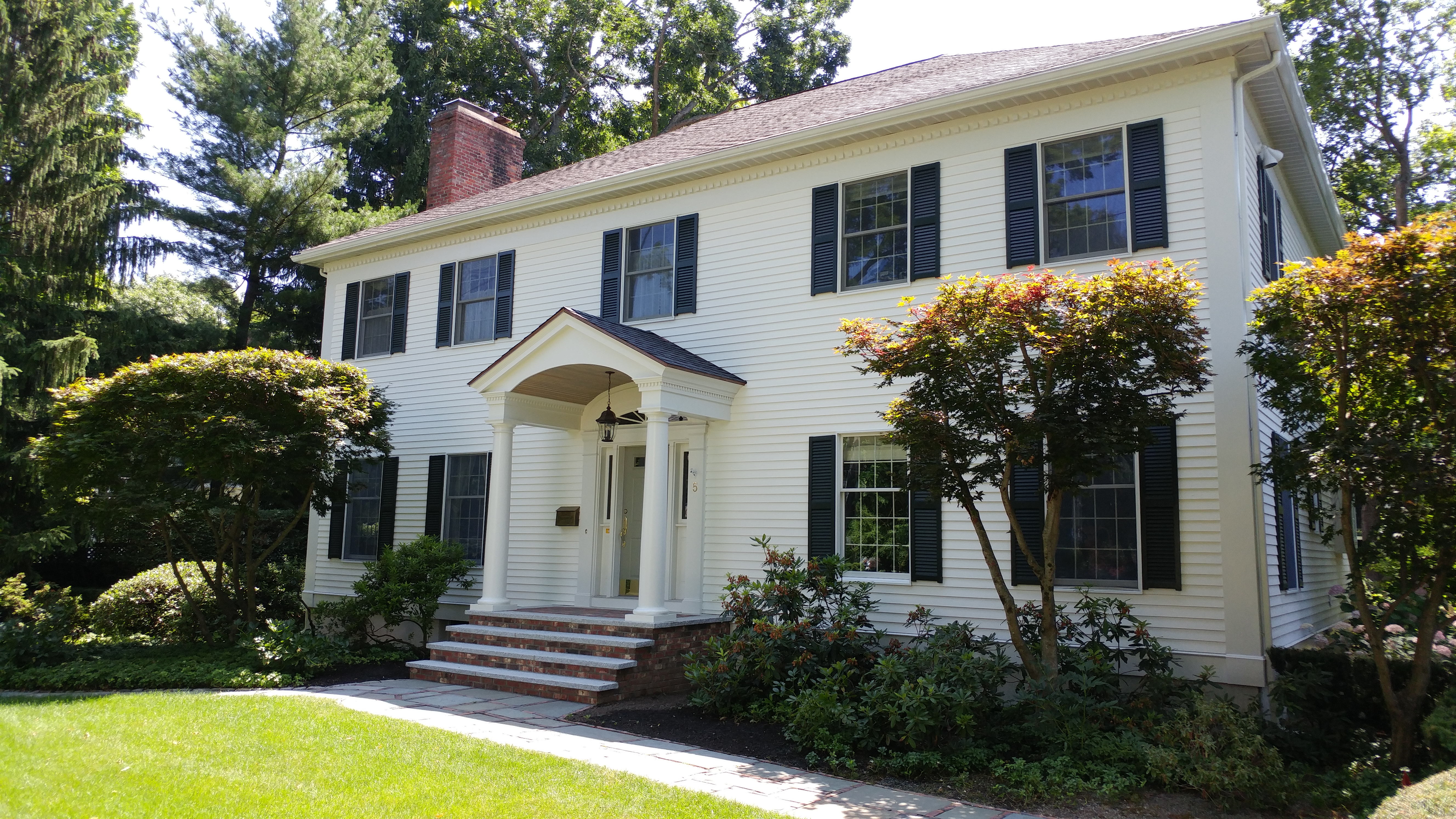 Portico Addition to Colonial | DeboraWhiteArchitect