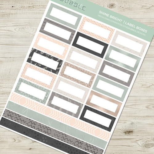 Shine Bright - Label Boxes | My Site