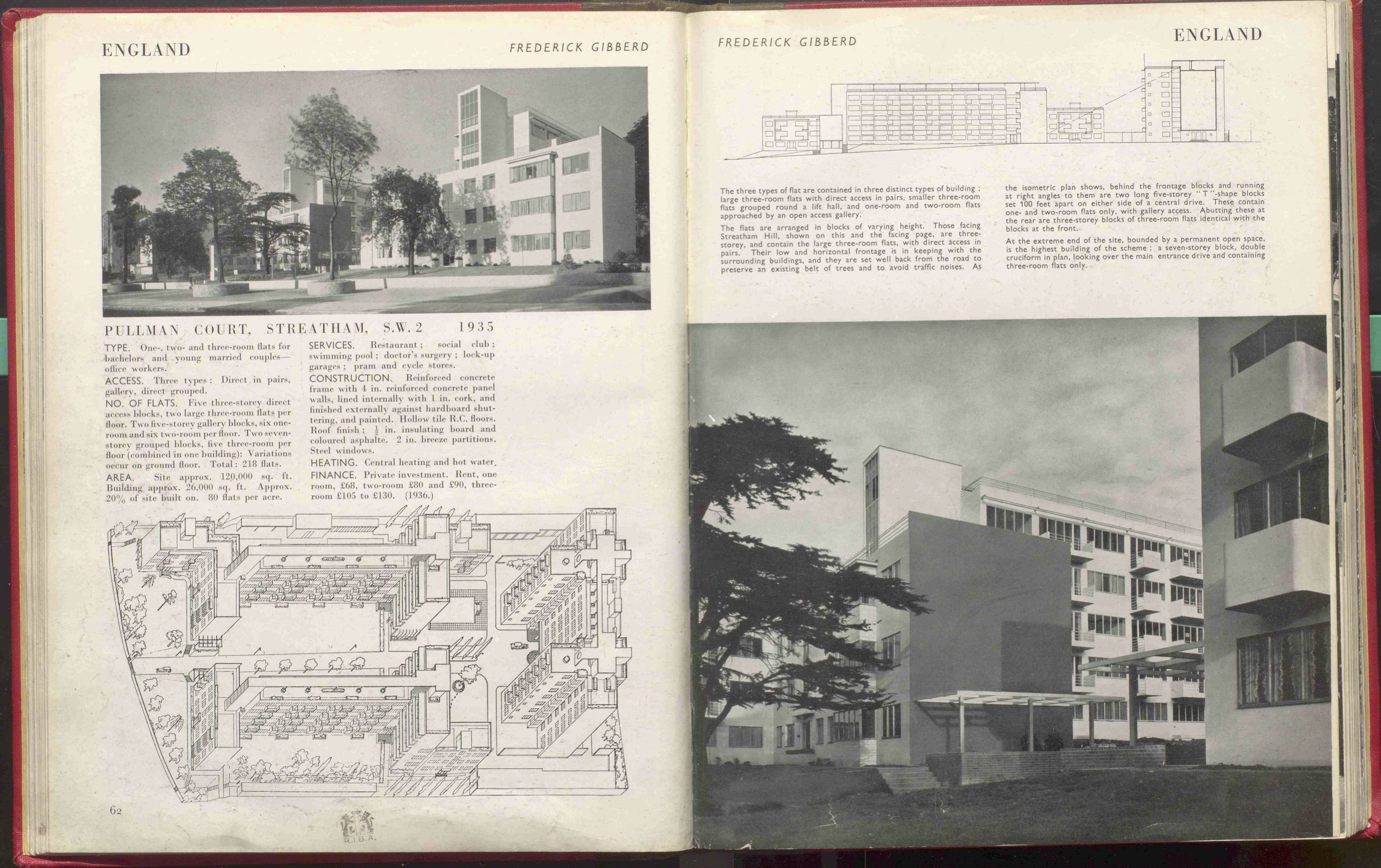 Pullman Court, SW2 architectural reviews 1936, 1937