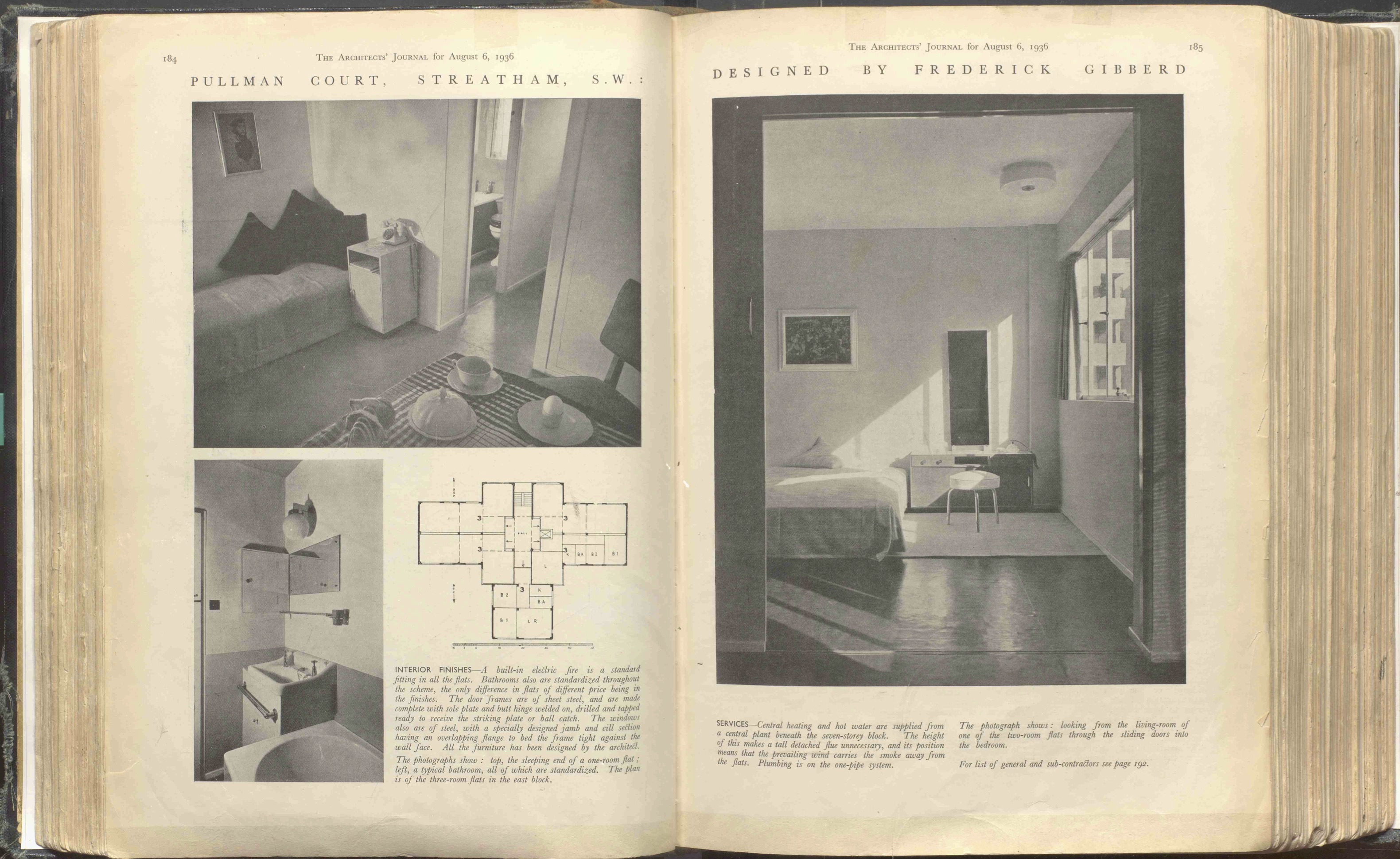 Pullman Court, SW2 architectural reviews 1936, 1937