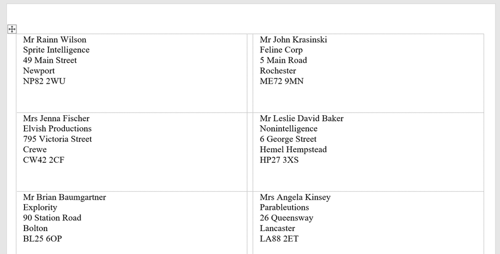 Create Mailing Labels in Word and Excel