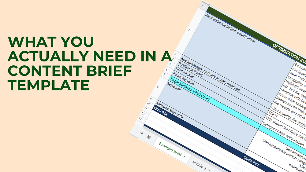 Content Brief Template: What Writers Actually Need