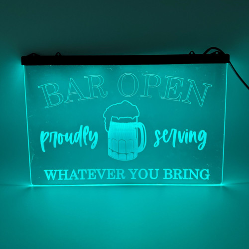 Home Bar Light Up LED Sign | Fandom Laser
