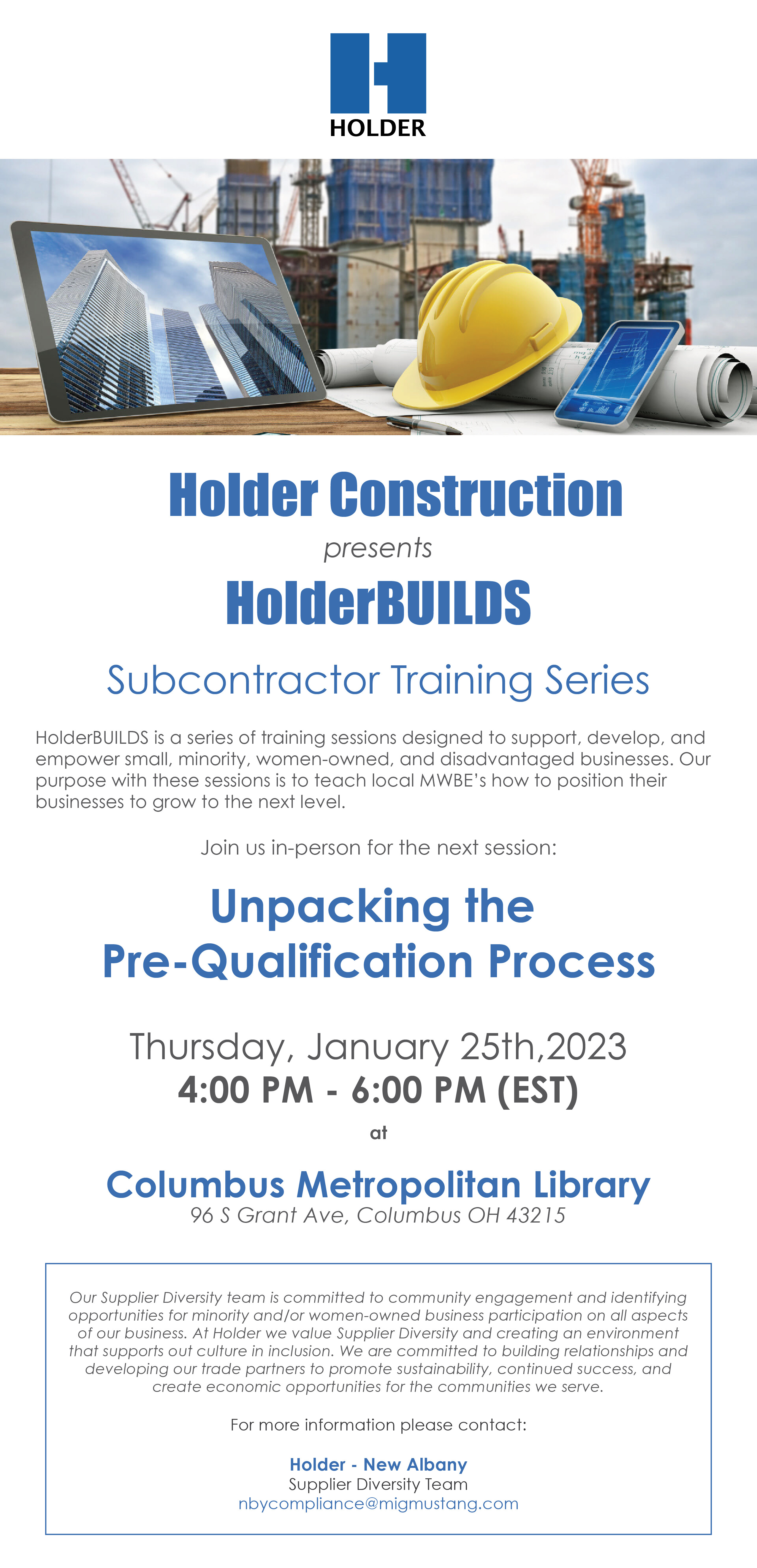 Holder Construction presents HolderBUILDS | COMTO Columbus