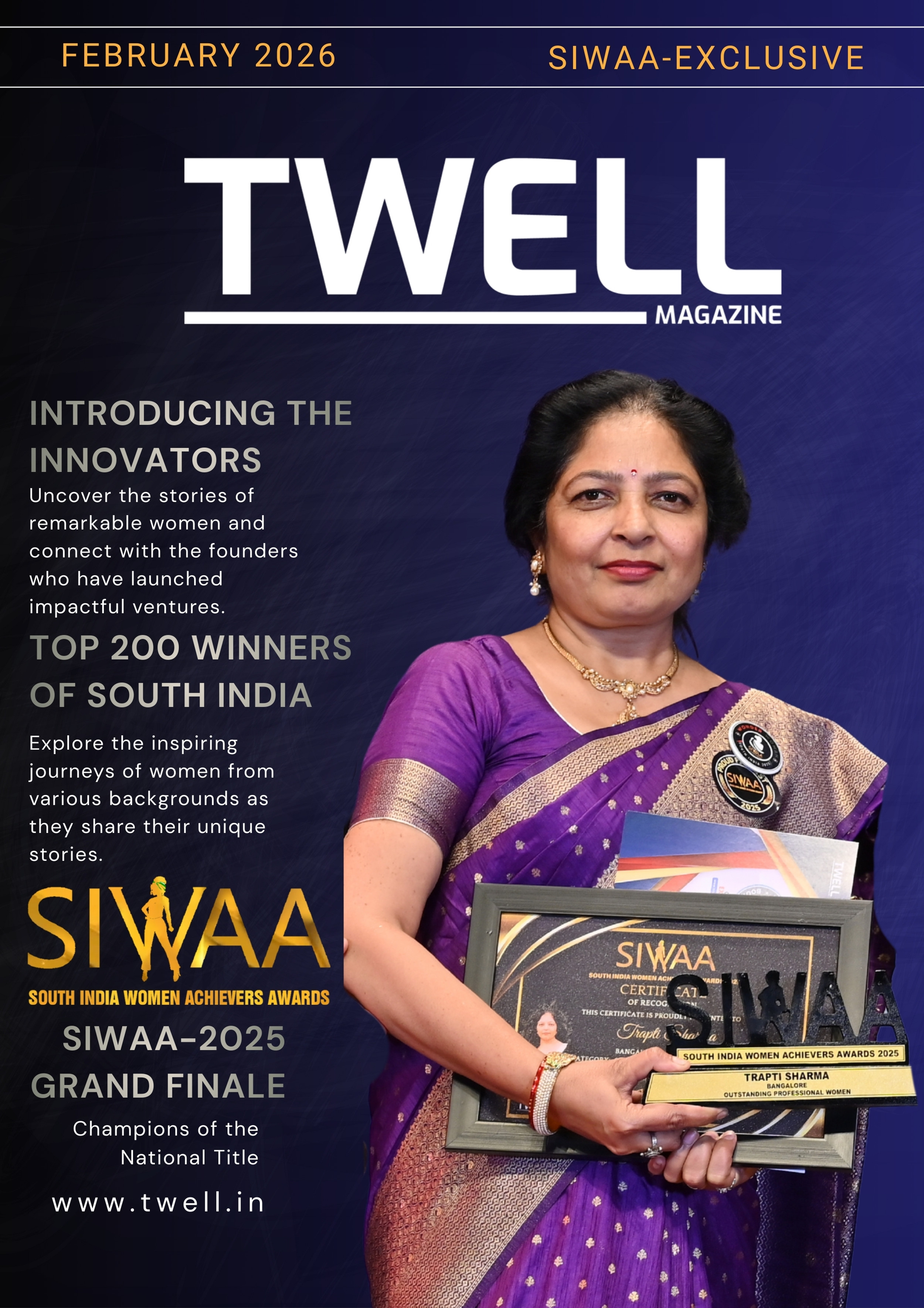 Trapti Sharma: Bangalore's Versatile Star Shines at South India Women ...