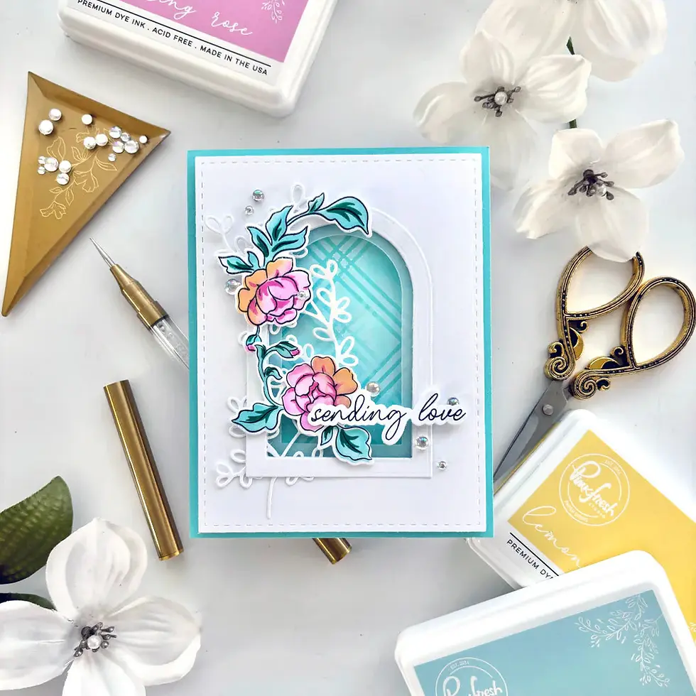 Pinkfresh Studio Best Wishes Stamps Dies And Stencils Bundle ...