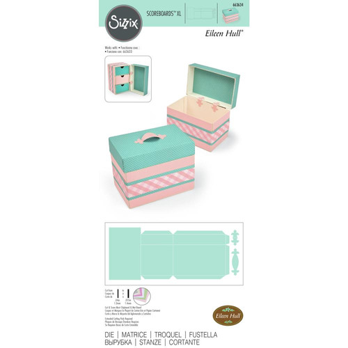 Sizzix ScoreBoards XL Die By Eileen Hull Box Treasure | Scrapbook Supply