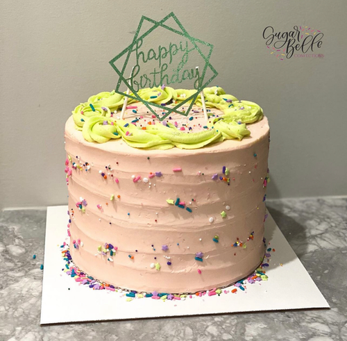 10" 3 layer cake w/ standard buttercream design | Sugar Belle Confections