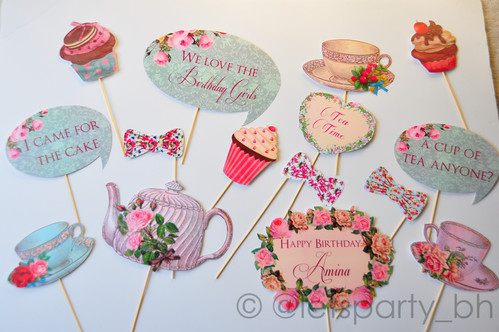 Tea Party Photo booth Props | letspartybh