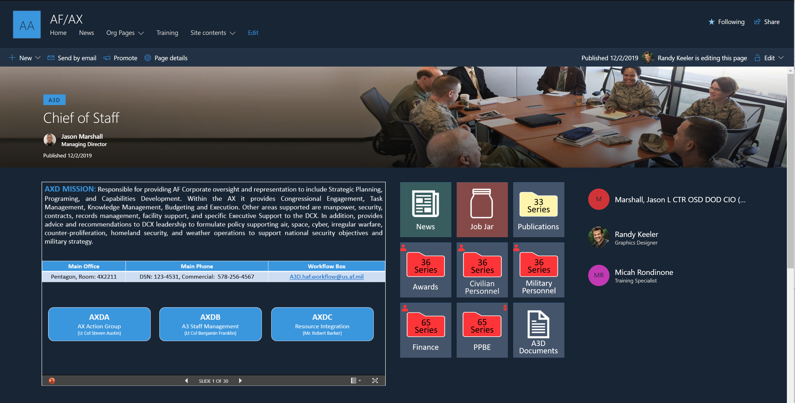 Modernizing USAF Knowledge Management with Office 365