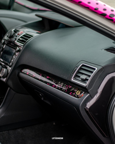 2015-2021 Subaru VA WRX, STI FORGED Carbon + PINK Flake Interior Trim ...