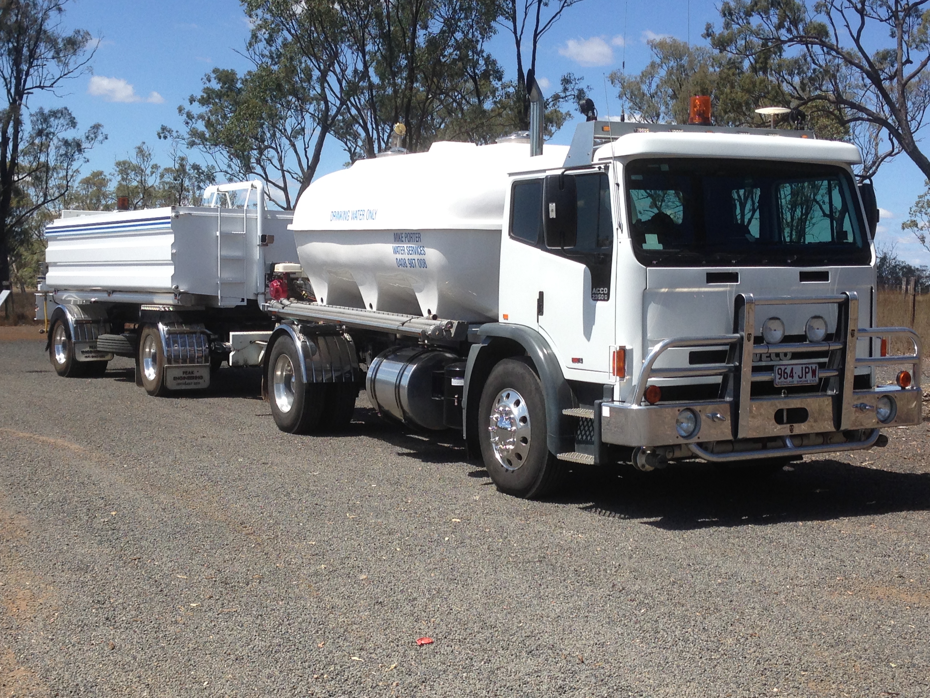 Mike Porter Water -Bulk Water Delivery- Tank & Pool Fills Toowoomba