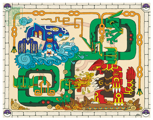 "Battle Between Ancients" Legendary Pokemon Inspired Art Print | My Site