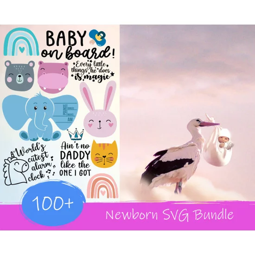 100+ Newborn SVG Bundle | CRAFTYSVG.SHOP