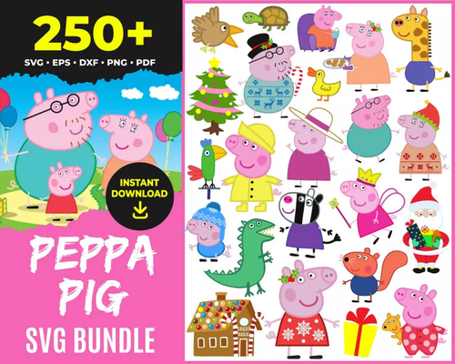 Peppa Pig SVG Bundle 250+ | CRAFTYSVG.SHOP