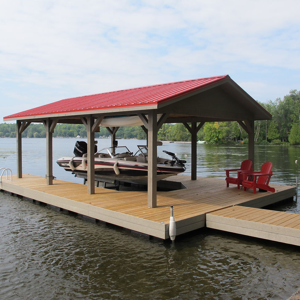 Boathouses | Floathouse floating boathouses | Ontario Canada