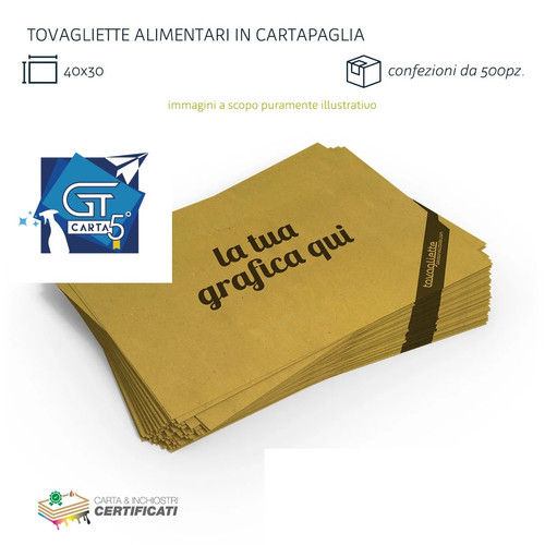 TOVAGLIETTE CARTA PAGLIA PERSONALIZZATE 1000PZ | RistoCarta